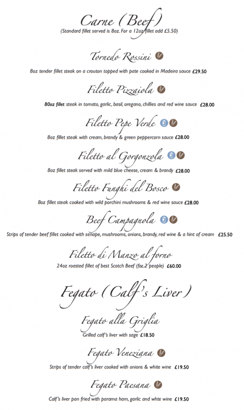 MENU | Rossini Restaurant