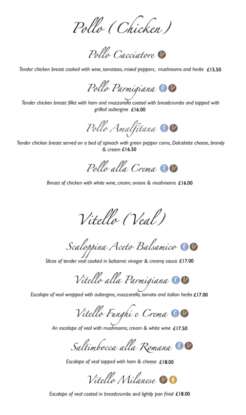 MENU | Rossini Restaurant